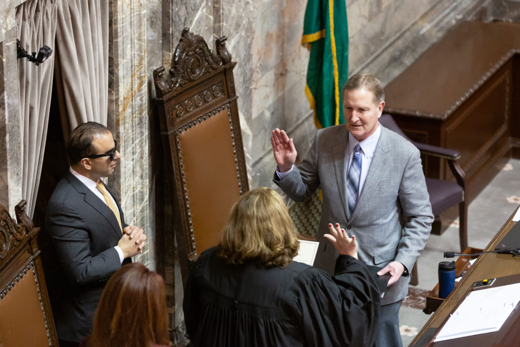 Senator Jeff Holy takes oath of office in Olympia - Jeff Holy